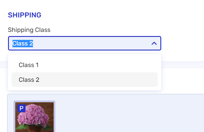 Setting up shipping classes